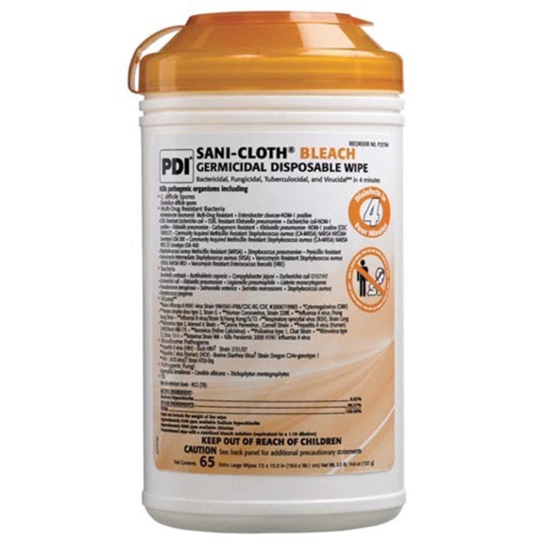 Disinfectant, PDI Sani-Cloth Bleach Wipes, - Penn Care, Inc.