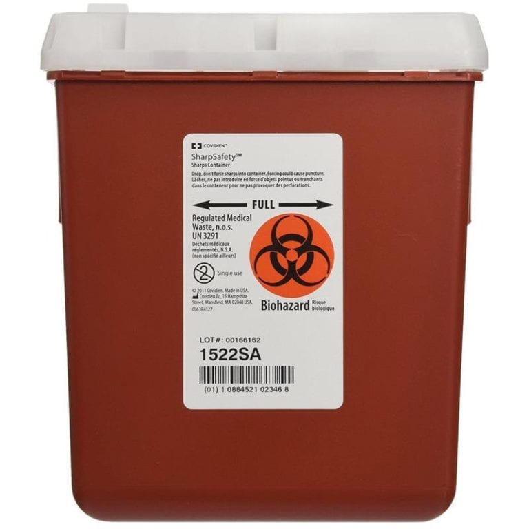 Red Phlebotomy Sharps Container