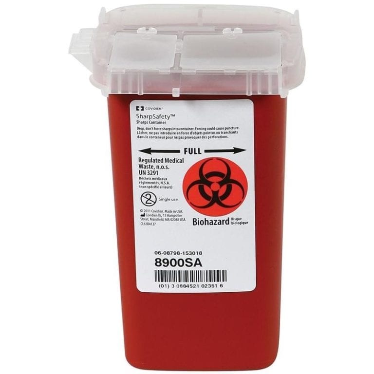 Red Phlebotomy Sharps Container