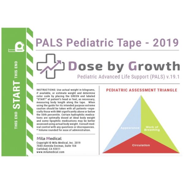 Pediatric Dosing Tape, Dose by Growth PALS Pediatric Emergency Tape ...