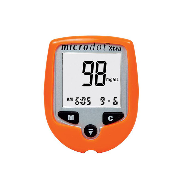 Blood Glucose Meter, Microdot Xtra, Protective Cover and Carrying Case ...