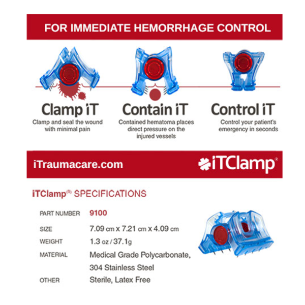 Hemorrhage Control System, iTClamp, - Penn Care, Inc.