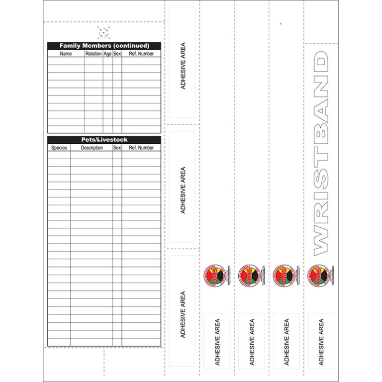 Disaster Evacuation Wristband Tag, - Penn Care, Inc.