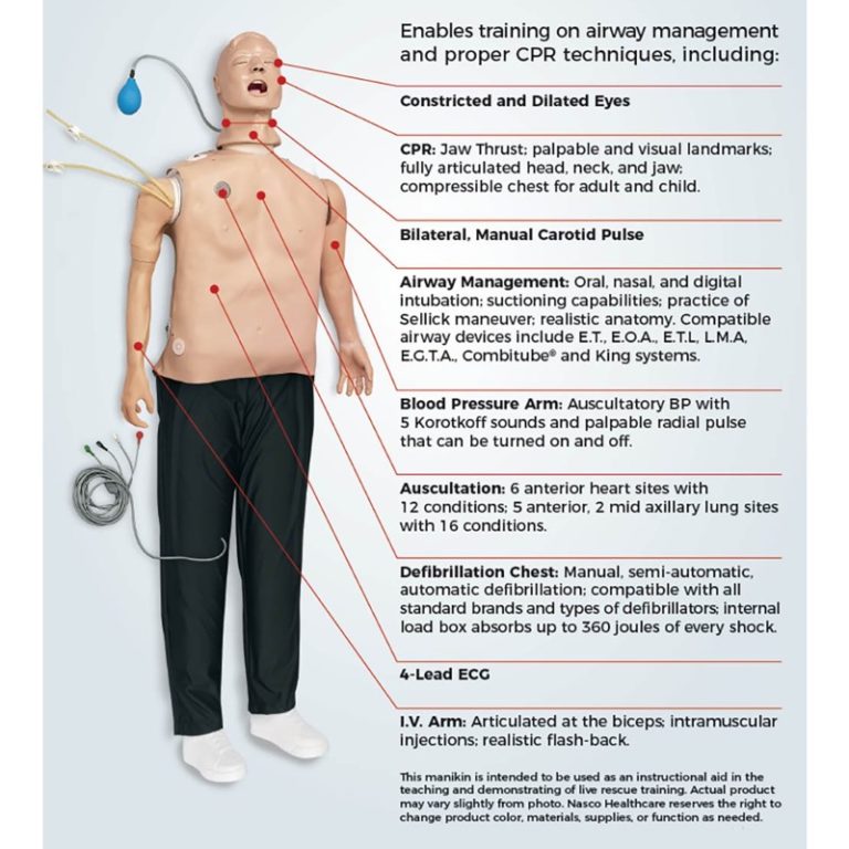 Manikin, Simulaids Life/form Adult CRiSis Manikin, - Penn Care, Inc.