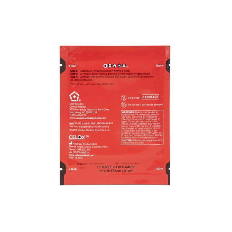 Hemostatic Gauze, Celox Rapid B-Con, - Penn Care, Inc.