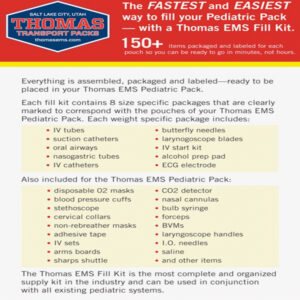 EMS Fill Kit, For The Thomas EMS Pediatric Pack (Fill Kit Only) - Penn Care, Inc.