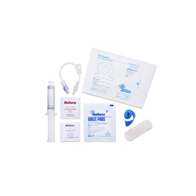 IV Start Kit, with IV Guard, 8” Extension, Pre-Filled 10cc Syringe ...