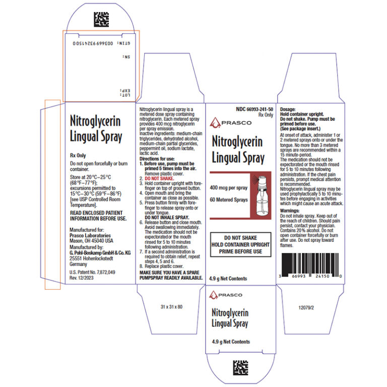 Nitroglycerin Translingual Solution, Spray Bottle - Penn Care, Inc.